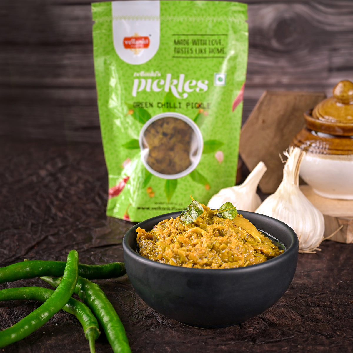 Green Chilli Pickle – vellankifoods